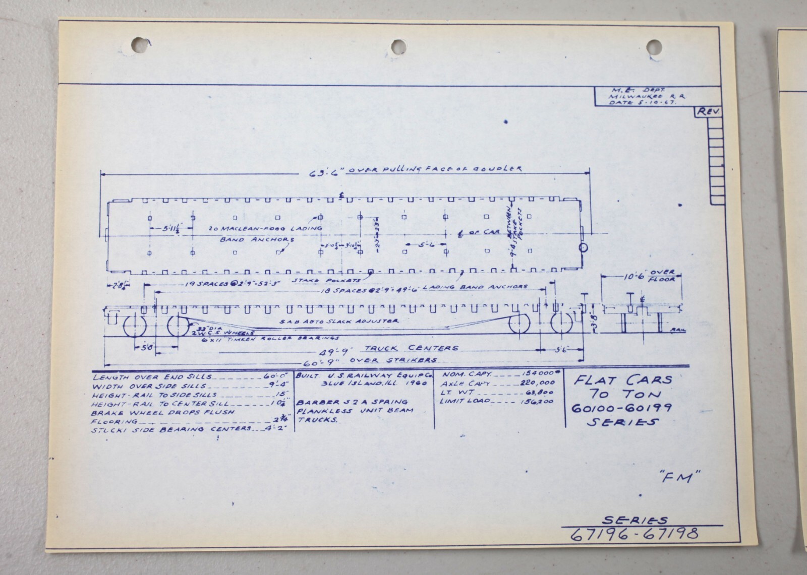 Lot of 6 Vintage Milwaukee Road Railroad Car Blueprints Diagrams 11 x 8 ...