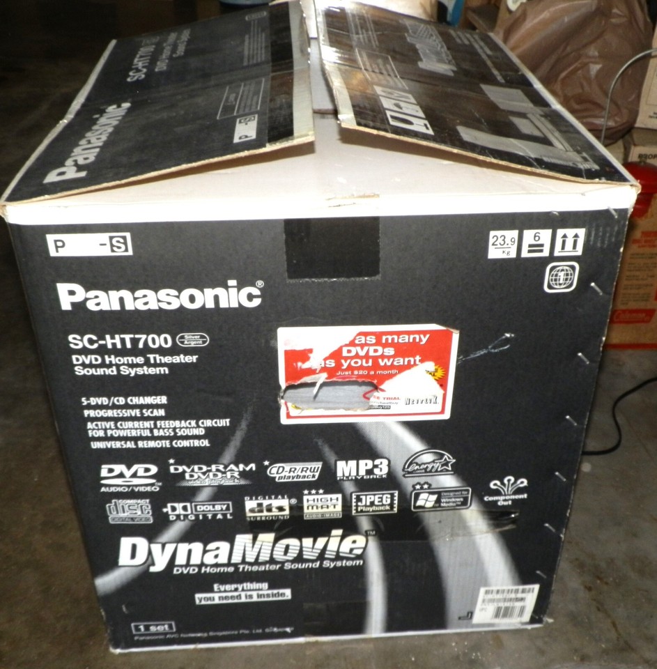 New Panasonic DVD Home Theater Sound System SC-HT700 5-DVD/ CD Local ...