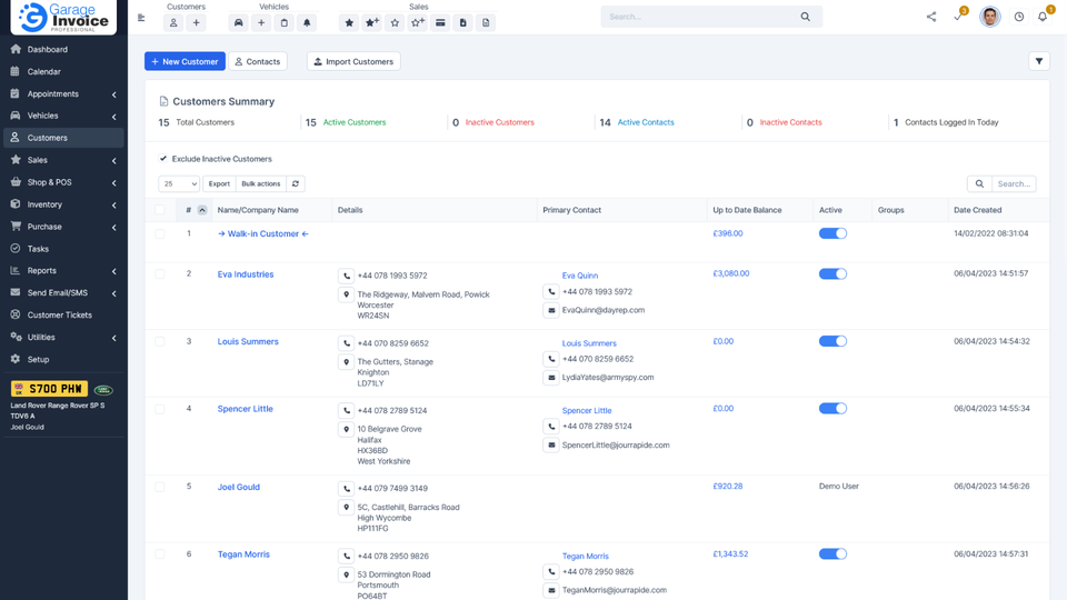 Car Garage & Workshop Management and Invoicing Software with ...
