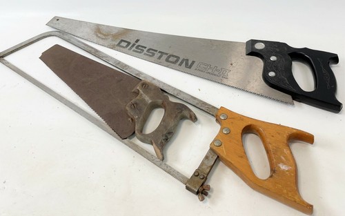 Lot of 3 Vintage Disston CH-II 8 Point Bone Hacksaw & Other Rusty Mini ...