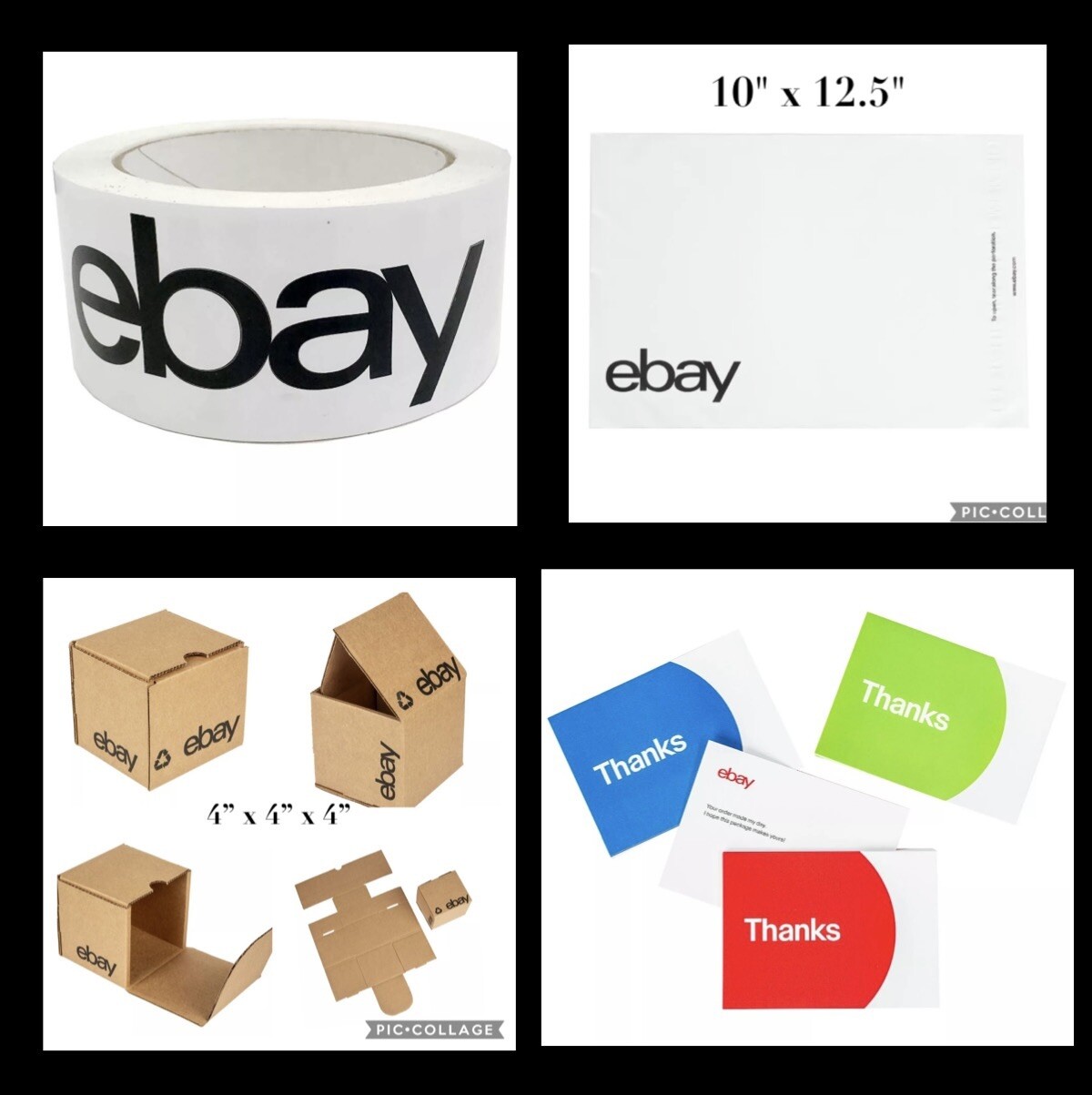 Ebay Branded Shipping Supplies Kit Boxes Poly Mailers Tape Postcards 35 ...