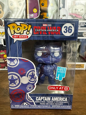 Funko POP! #36 Captain America (Art Series, Target Exclusive, Civil War ...