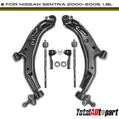 6x Control Arm w/ Ball Joint Tie Rod End for Nissan Sentra 2000-2006 2 ...