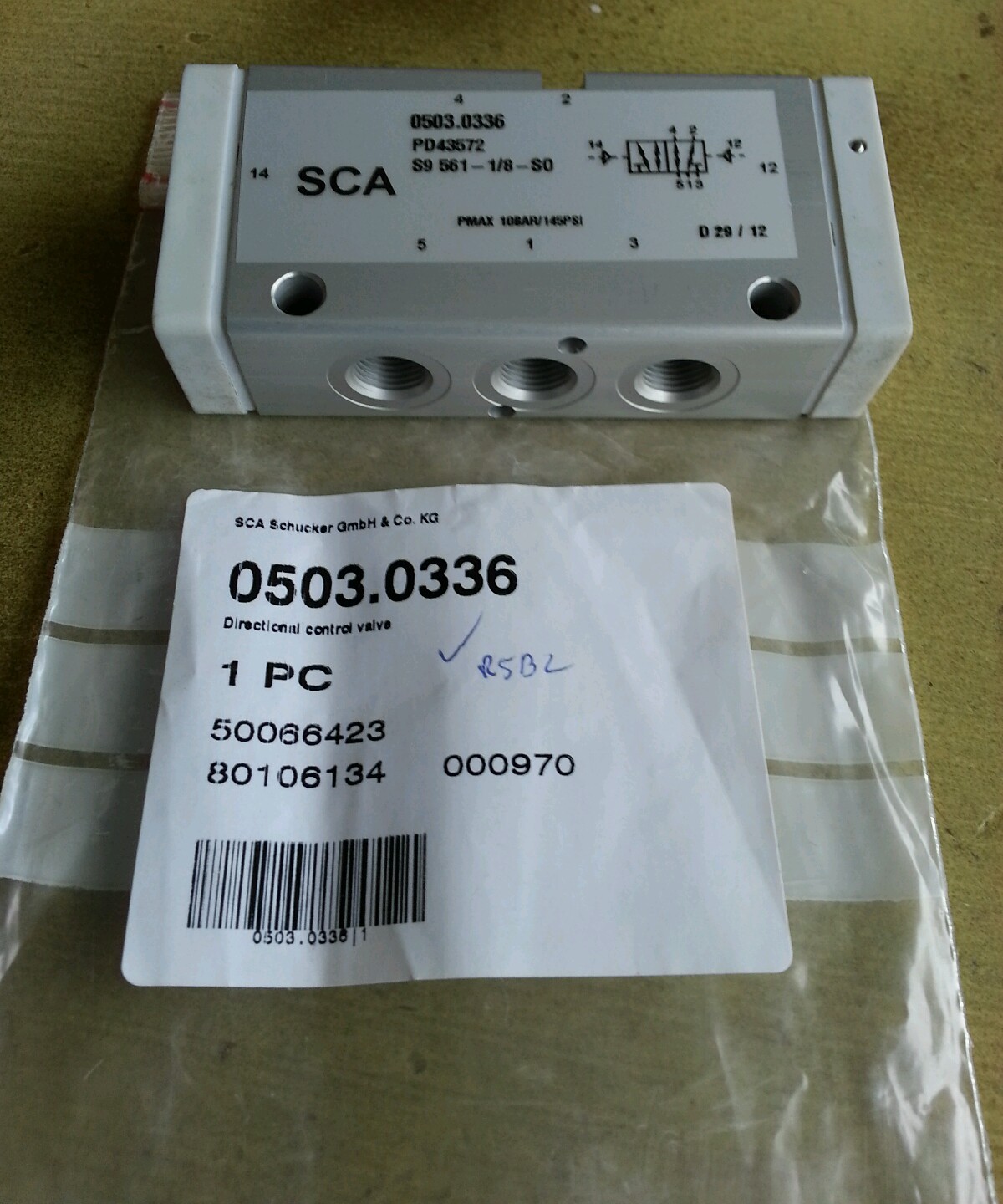 SCA Schucker & GmbH 0503.0336 Directional Valve 05030336 - NOS | eBay