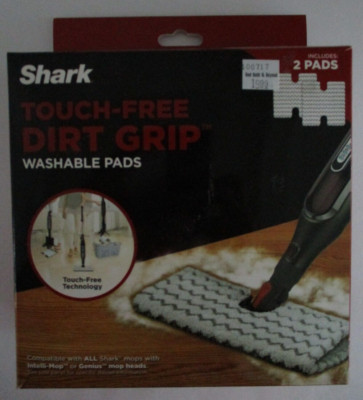SHARK, Touch-Free Dirt Grip, Washable Mop Head Pads, 2-pack, #XTP184 | eBay