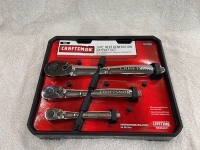 NEW NOS SEARS CRAFTSMAN TOOLS 3PC NEXT GENERATION THIN PROFILE RATCHET ...