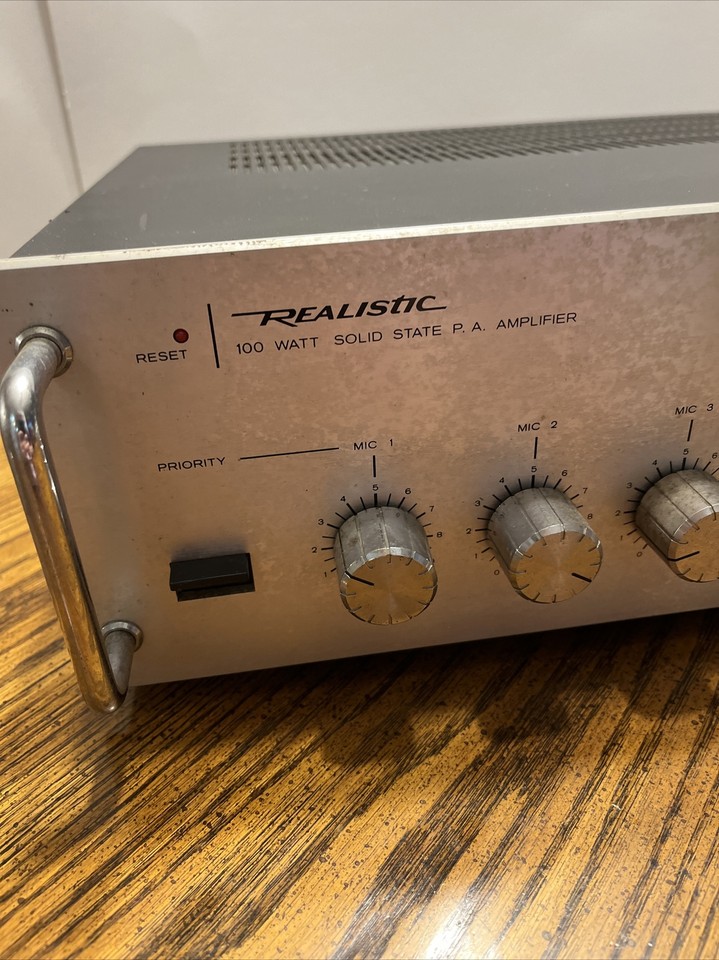 VTG Realistic MPA-100 Solid State P.A. Amplifier 100 Watt Turns On | eBay