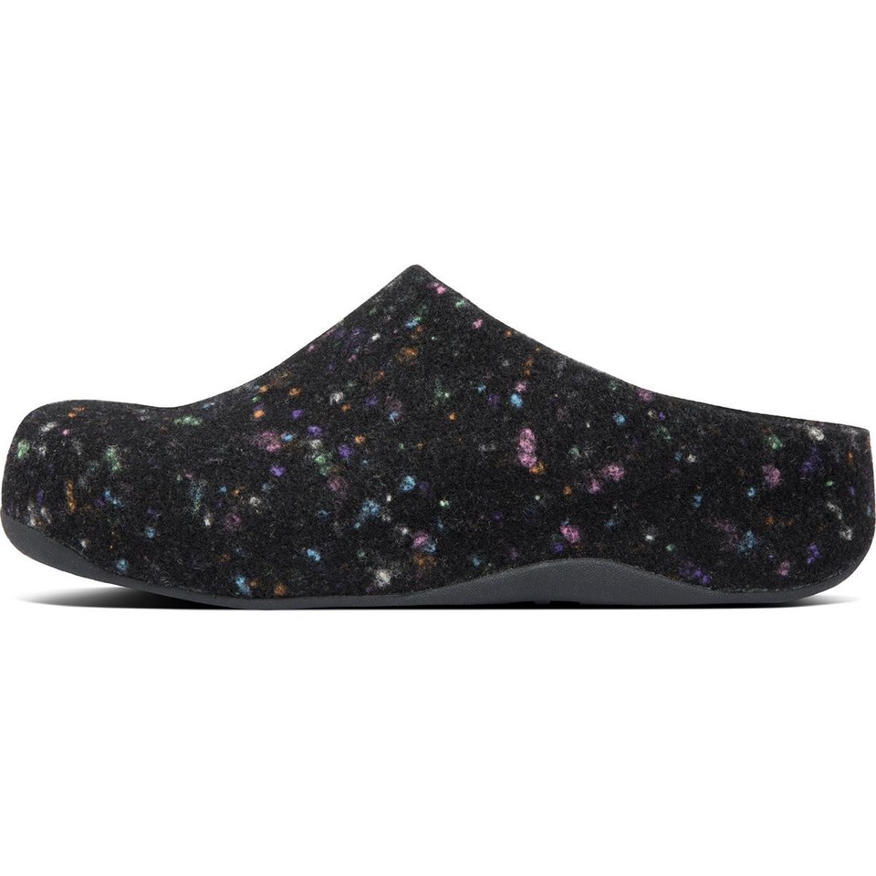 Fitflop Womens Shuv Felt Black Textured Wool Mules 5 Medium (B,M) BHFO ...