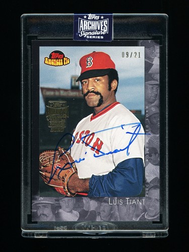 2020 Topps Archives Signature Series Luis Tiant Auto Boston Red Sox 09/ ...