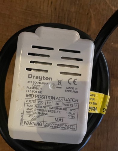 Drayton MA1 Mid-Position Valve Body Motorized Actuator Head | eBay