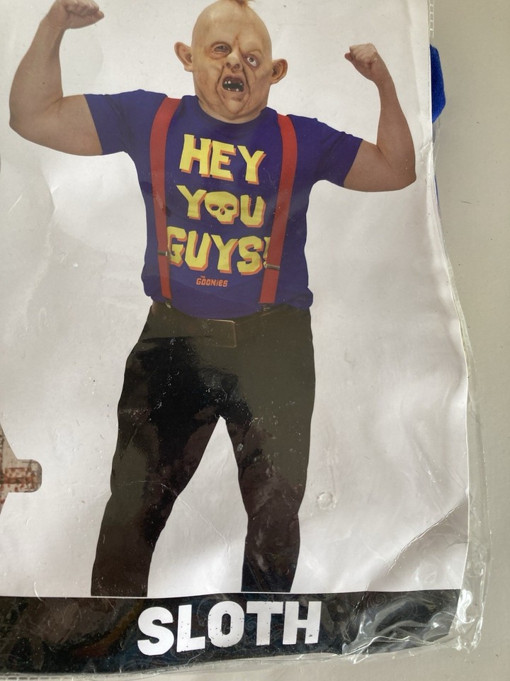 The Goonies Sloth Costume Shirt “Hey You Guys” And Suspenders Size XL ...