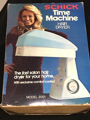 Lady Schick Time Machine Blue Hair Dryer Vintage Model 2001 ...