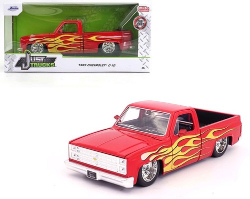 1985 CHEVROLET C10 RED FLAMES YELLOW JADA TOYS 1/24 34316 for sale ...