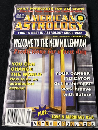 Vintage January Jan 2000 AMERICAN ASTROLOGY Magazine Horoscope Zodiac ...