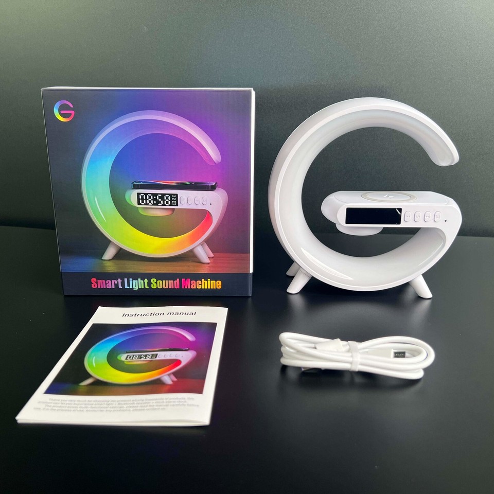 Wadan G-Shaped Fast Smart Wireless Speaker Charger, 10 Types Light ...