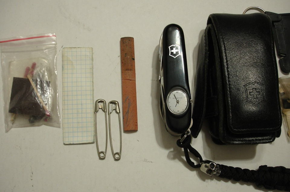 Supertimer Victorinox Black Swiss Army Survival SOS Kit-Watch Swiss ...