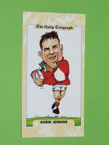 DAILY TELEGRAPH CARD 1995 RUGBY COUPE MONDE WALES PAYS DE GALLES GARIN ...