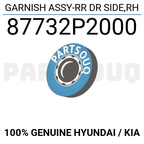 87732P2000 Genuine Hyundai / KIA GARNISH ASSY-RR DR SIDE,RH | eBay.de