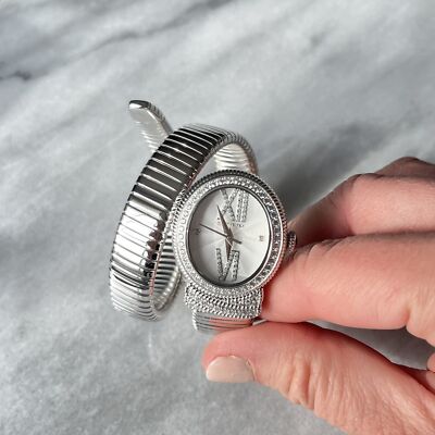 Judith Ripka Silver Wrap Watch | eBay