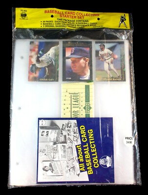 Baseball Card Collecting Starter Kit with 3 Cards, Book and Pack of ...
