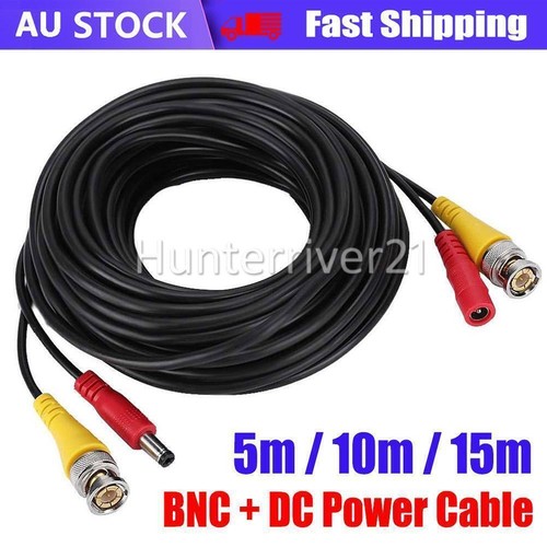 5M-15M BNC DC Power Lead CCTV Security Camera DVR Video Record ...