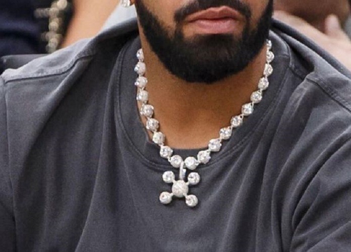 Popular Singer Rapper Drake Homer Necklace Lab Created Diamonds 925 ...
