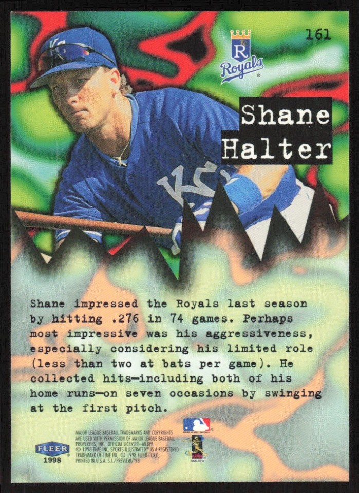 1998 Sports Illustrated One To Watch Shane Halter #161 Kansas City ...
