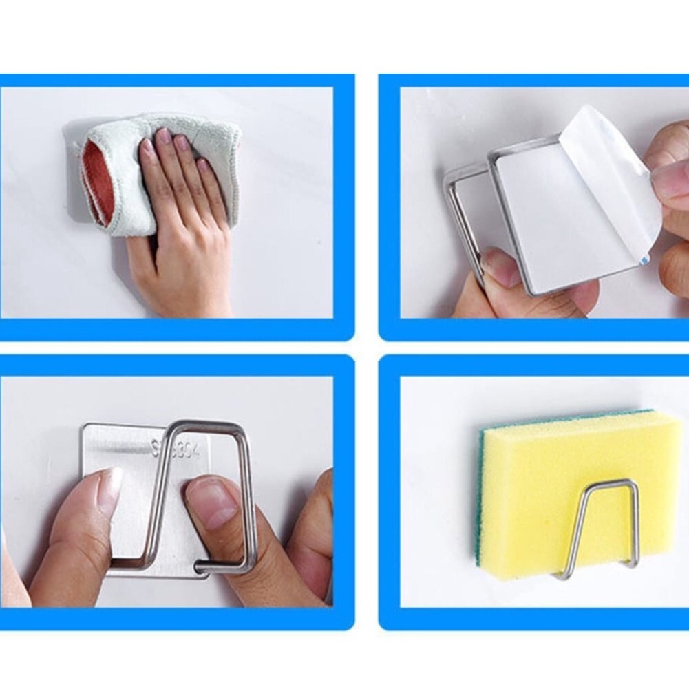 Sponge Support Sponge Hanger Bar Storage Wall Mounted Stainless Steel ...