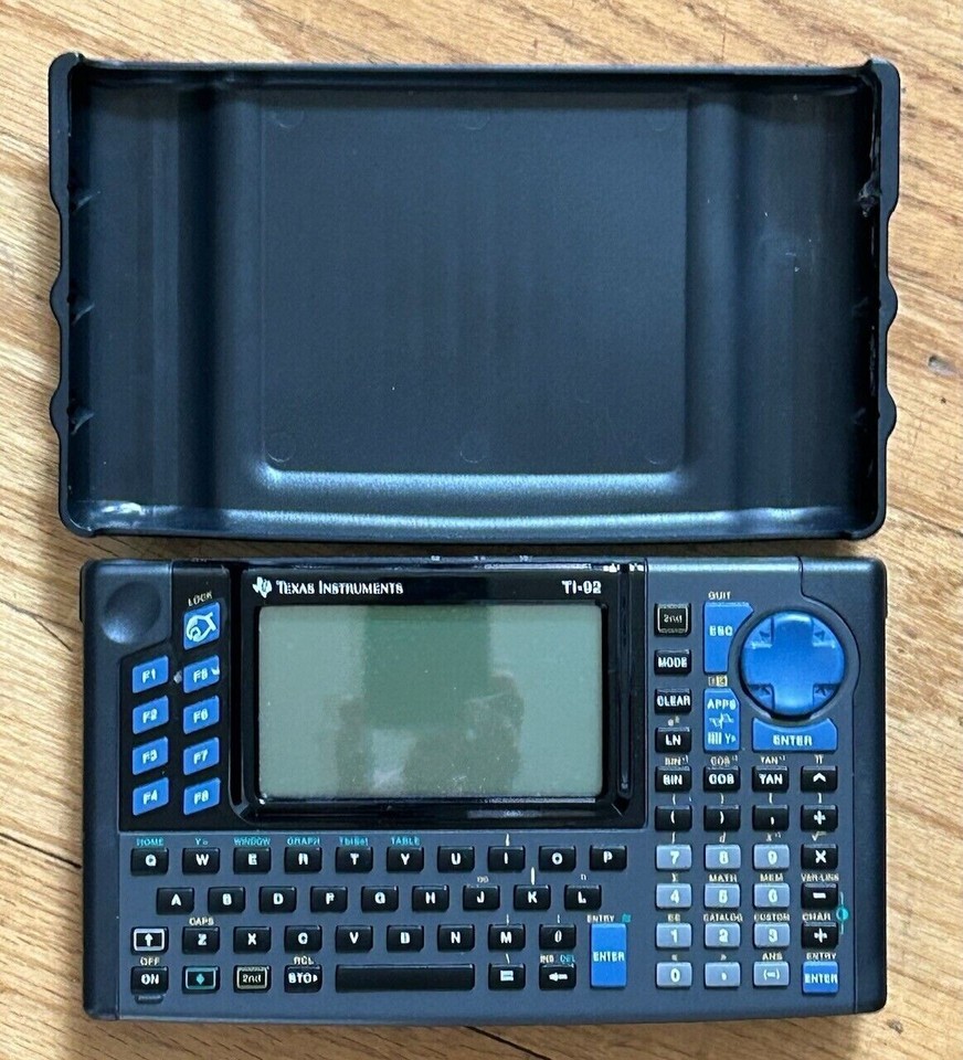 Texas Instruments TI-92 Graphing Calculator w/ Cover & Data Link Cable ...