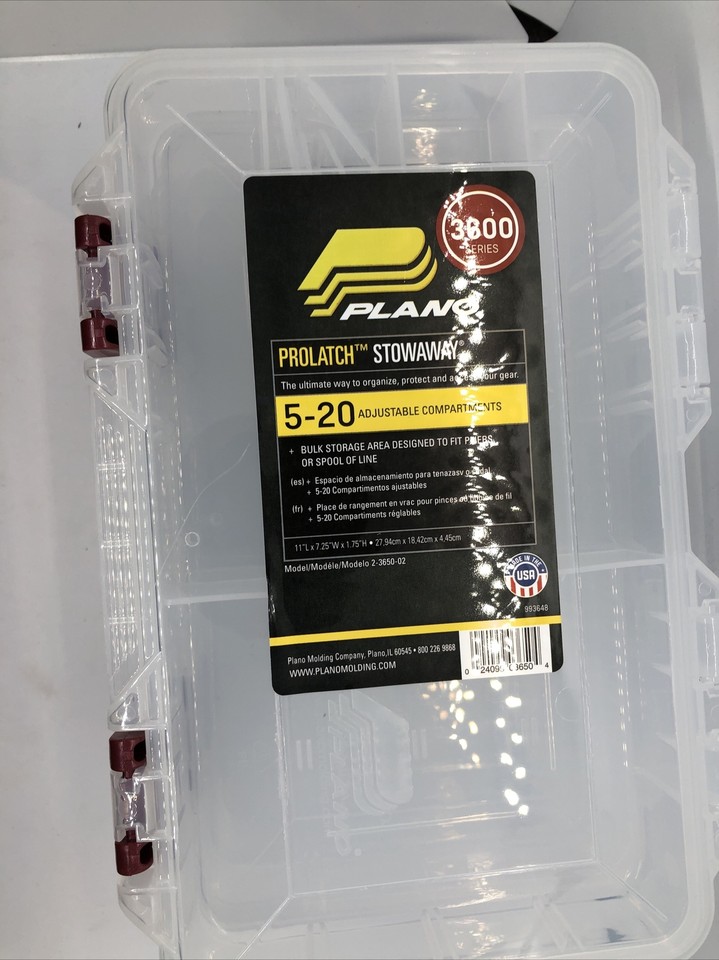 PLANO Prolatch Stowaway Storage Utility Box 3600 5-20 Organizer ...