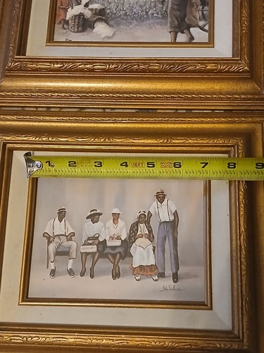 2 Pc African American Artist Ida Jackson "Family Portrait" & Cotton ...