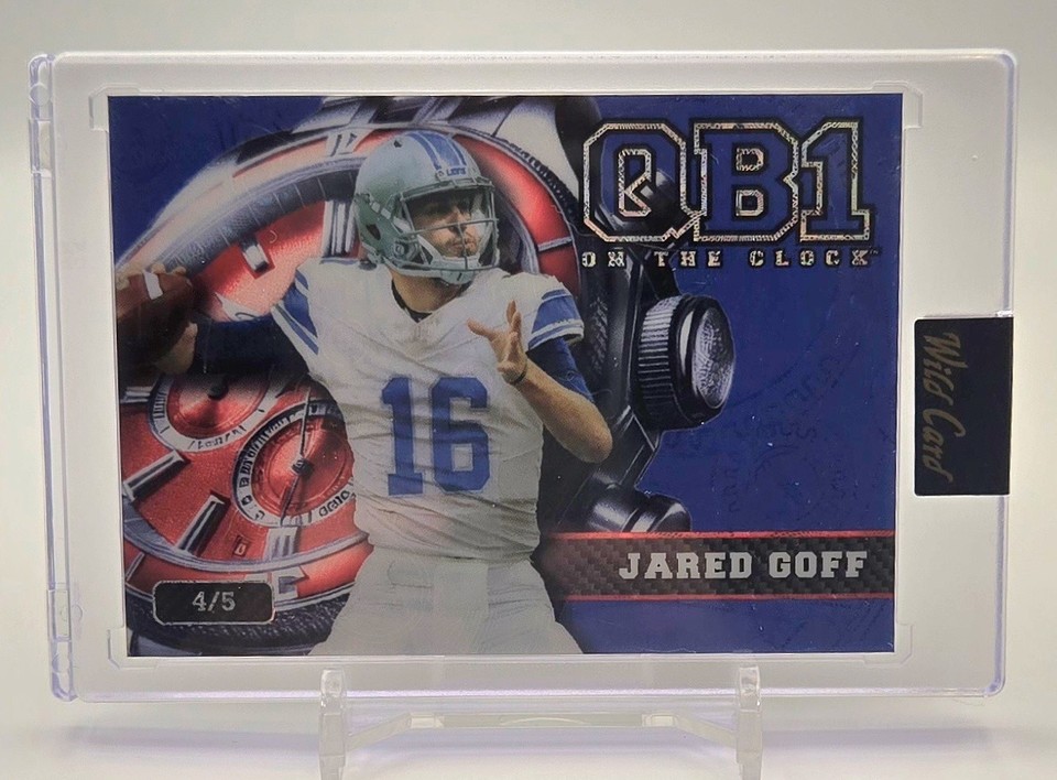 2024 Wild Card QB1 On The Clock - Jared Goff #OCW-BL-JG1 Blue Color ...