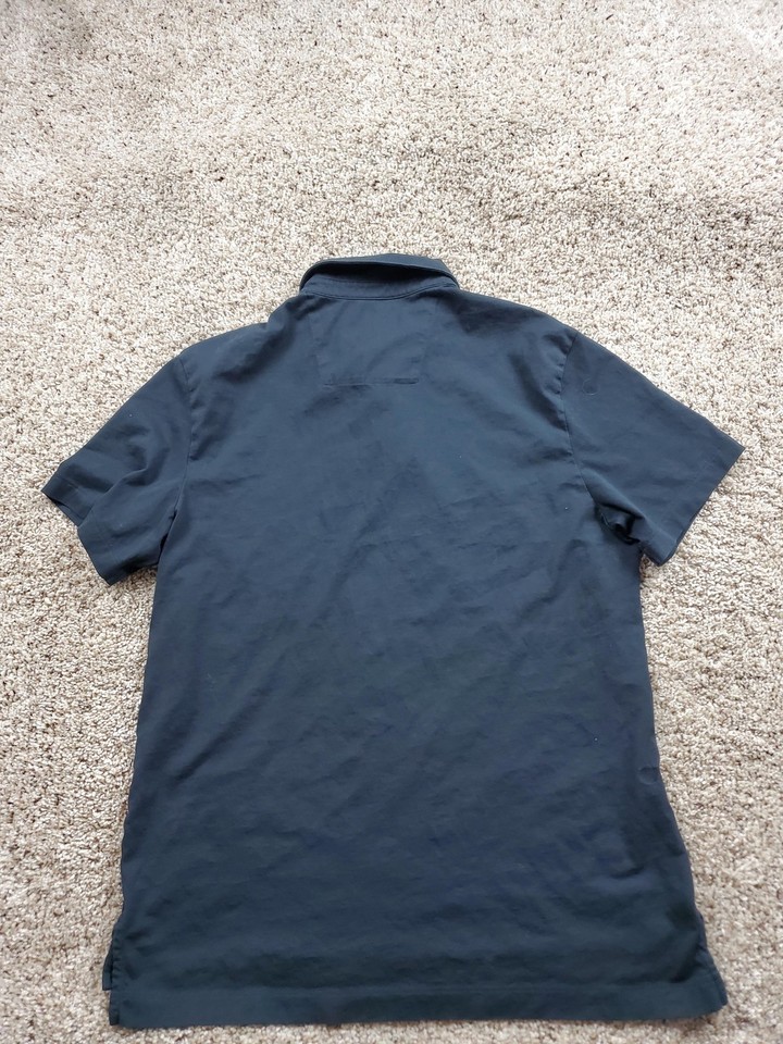 Mack Weldon Polo Shirt Mens Medium Black Short Sleeve Cotton For Daily ...