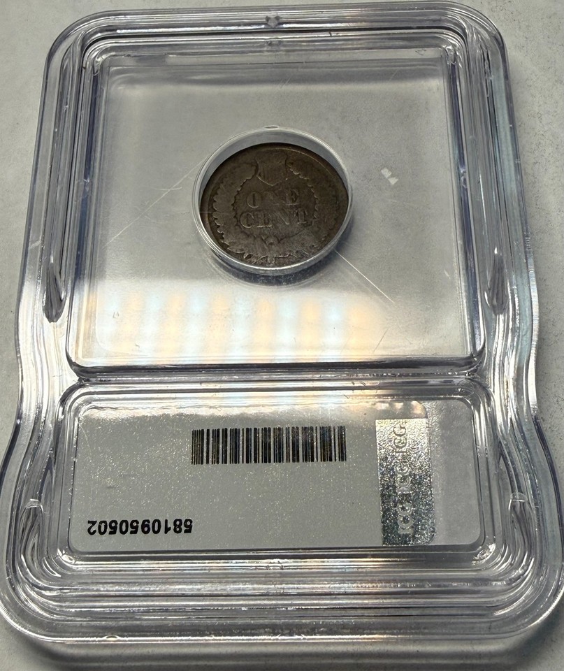 1877 key date INDIAN HEAD U.S. Cent. Fair. ICG FR2 details, wrapper ...
