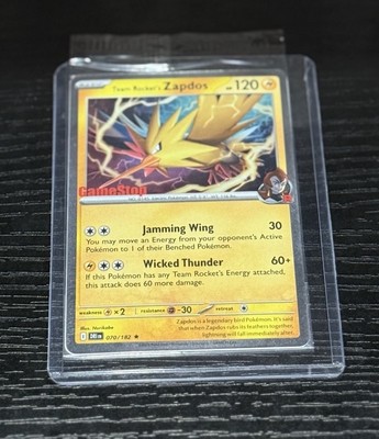 Team Rocket’s Zapdos Gamestop Stamped Promo 070/182 Destined Rivals ...
