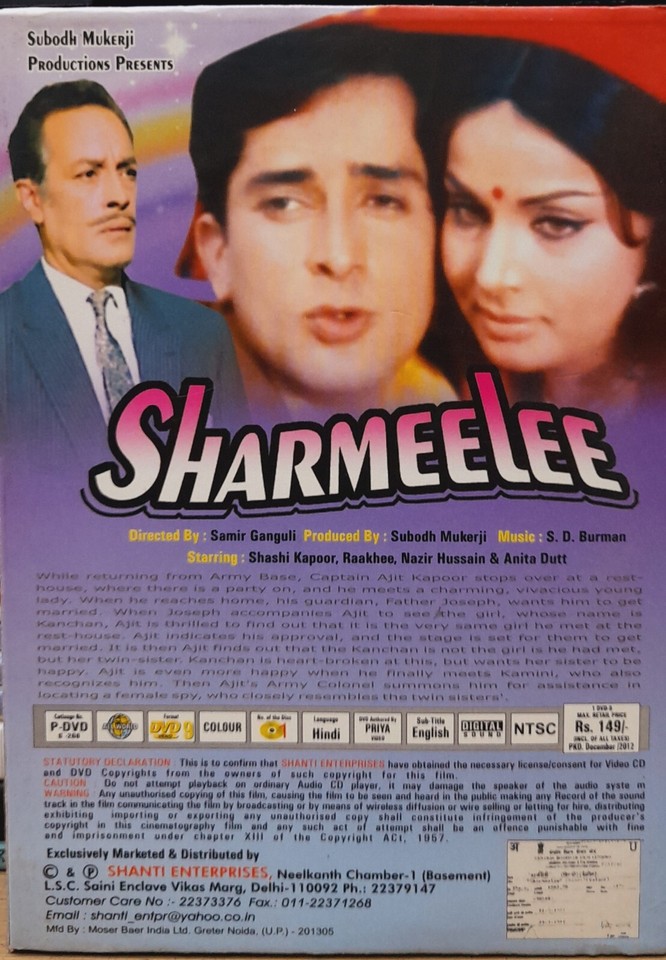 Sharmeelee - Shashi Kapoor, Rakhee - Bollywood Hindi Movie DVD English ...