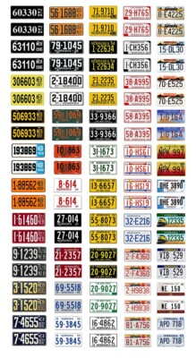 1/43 scale model car assorted USA Nebraska license plates state tags 1: ...
