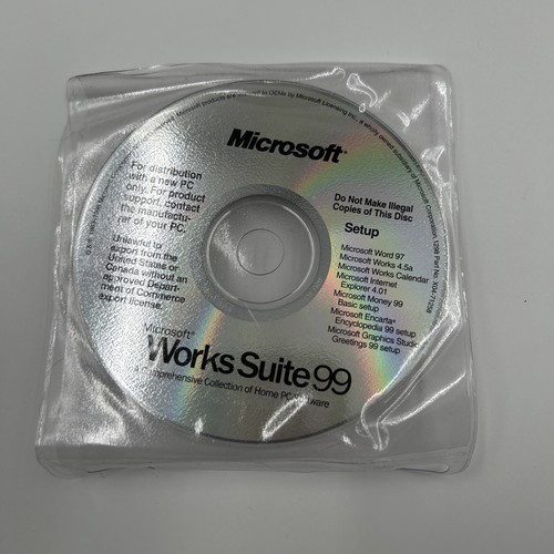 Microsoft Works Suite 99 Disk | eBay