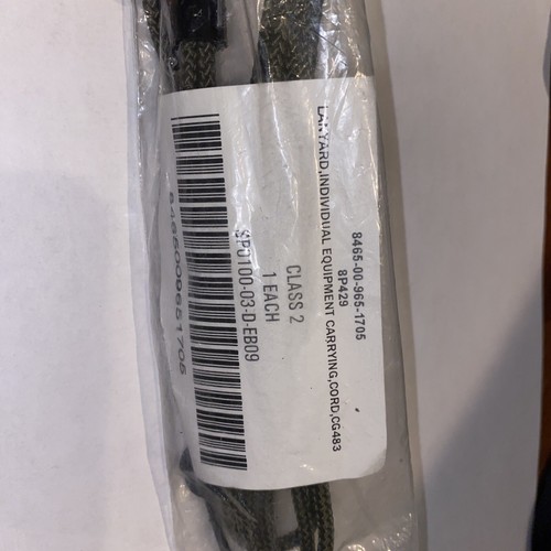 USGI Military Individual Equipment Carrying Cord Pistol Lanyard 8465-00 ...