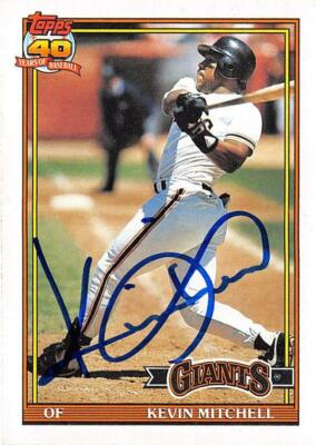 Kevin Mitchell autographed baseball card (San Francisco Giants) 1991 ...