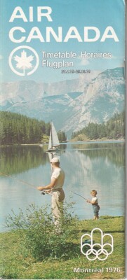 Air Canada timetable 1975/04/27 regional for Europe | eBay