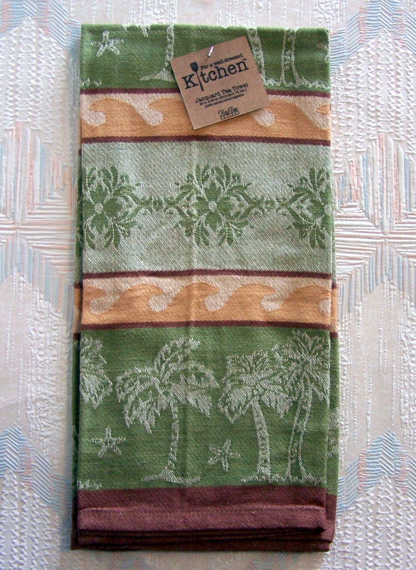 Palm Trees Jacquard Tea Towel Palm Trees Pattern Kay Dee | eBay