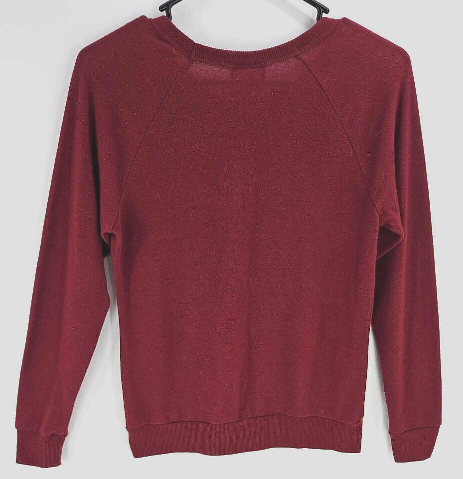 Harry Potter Top Pullover Womens Design Burgundy Red Long Sleeve Size M ...