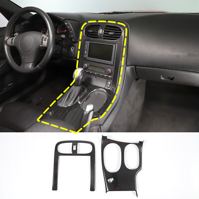 ABS Carbon Fiber Interior Center Console Tirm Cover For Corvette C6 ...