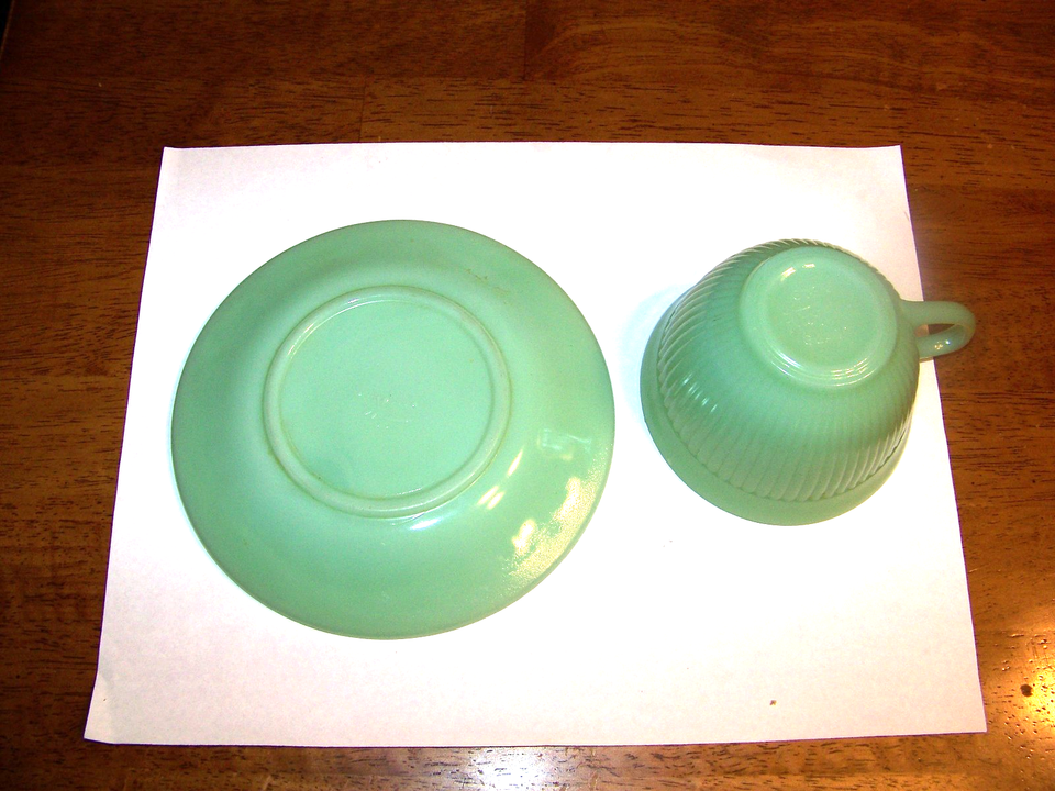Vintage Fire King Jadeite Jane Ray Cup and Saucer | eBay