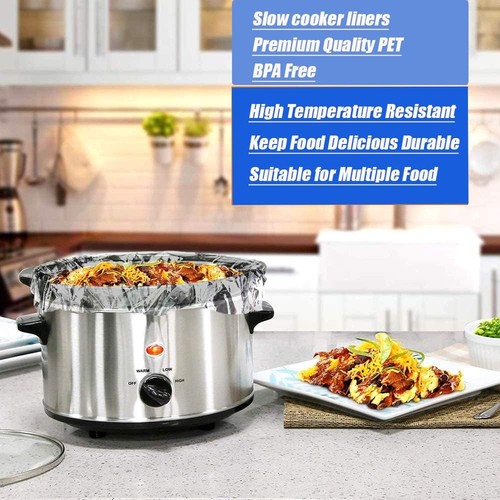 FASOZUKA Slow Cooker Liners 40×Cooking Bags Extra Large Size Disposable ...