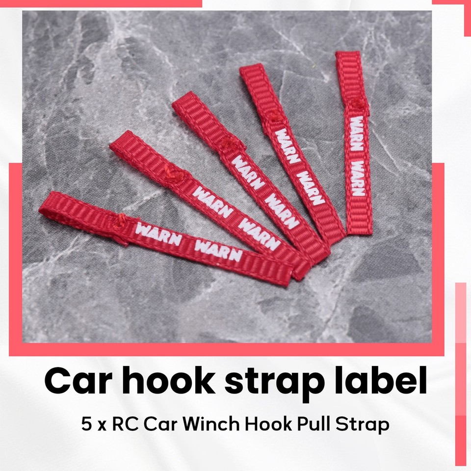 5Pcs RC Car Winch Hook Pull Strap Winch Pull Tags for 1/10 RC Crawler ...