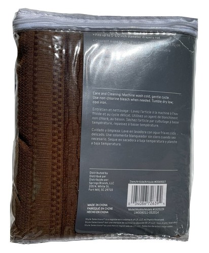 Style Selections Keira 84-in Polyester Back Tab Lined Window Curtain ...
