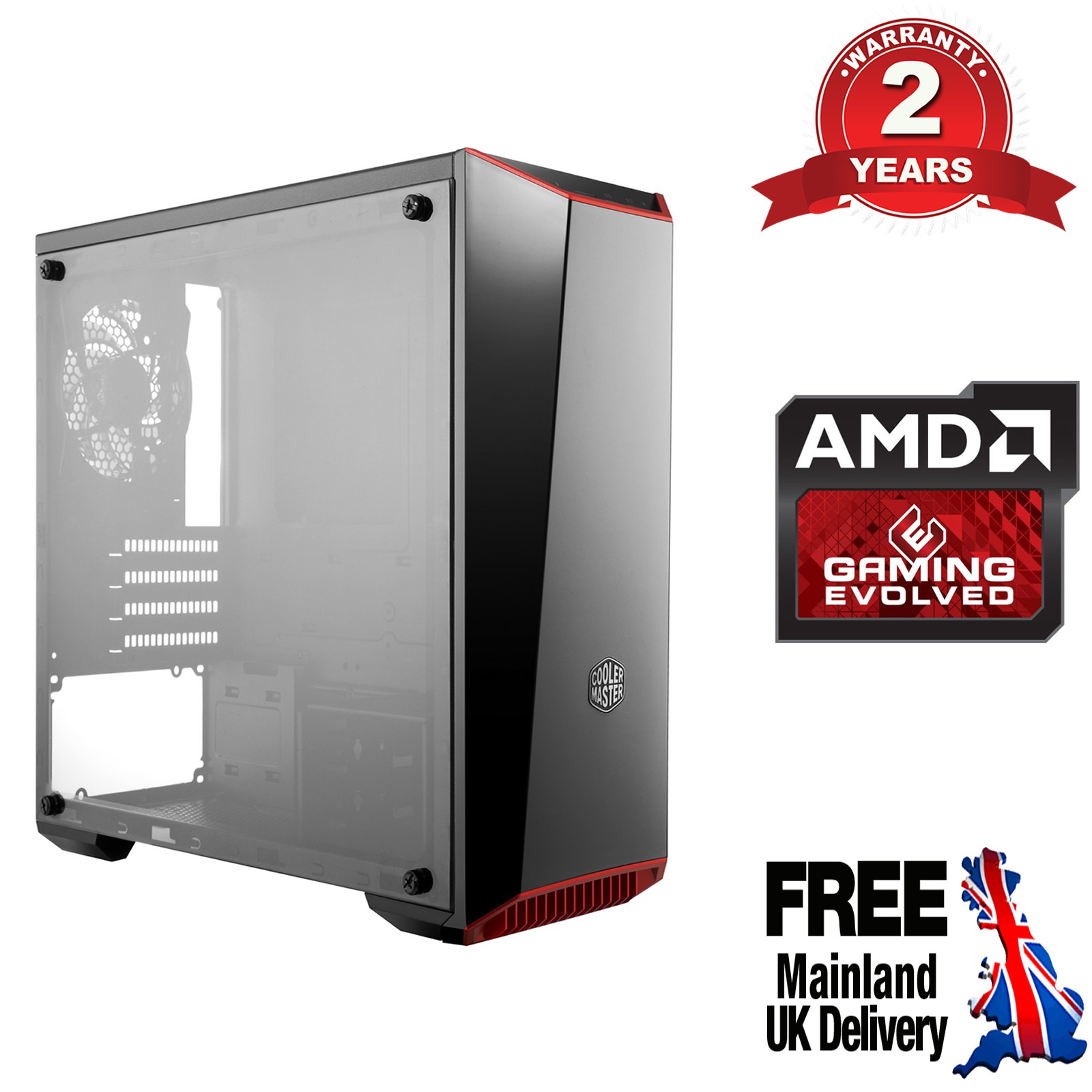 Ultra Fast AMD Quad Core 8GB 4TB Home Office Gaming PC Computer Radeon ...