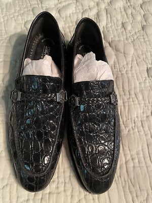 Stacy Adams Alberto Black Snakeskin Leather Tasseled Loafer Shoe 8 M | eBay